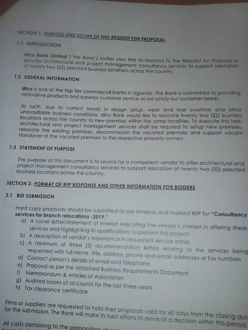 DFCU letter - Trumpet News